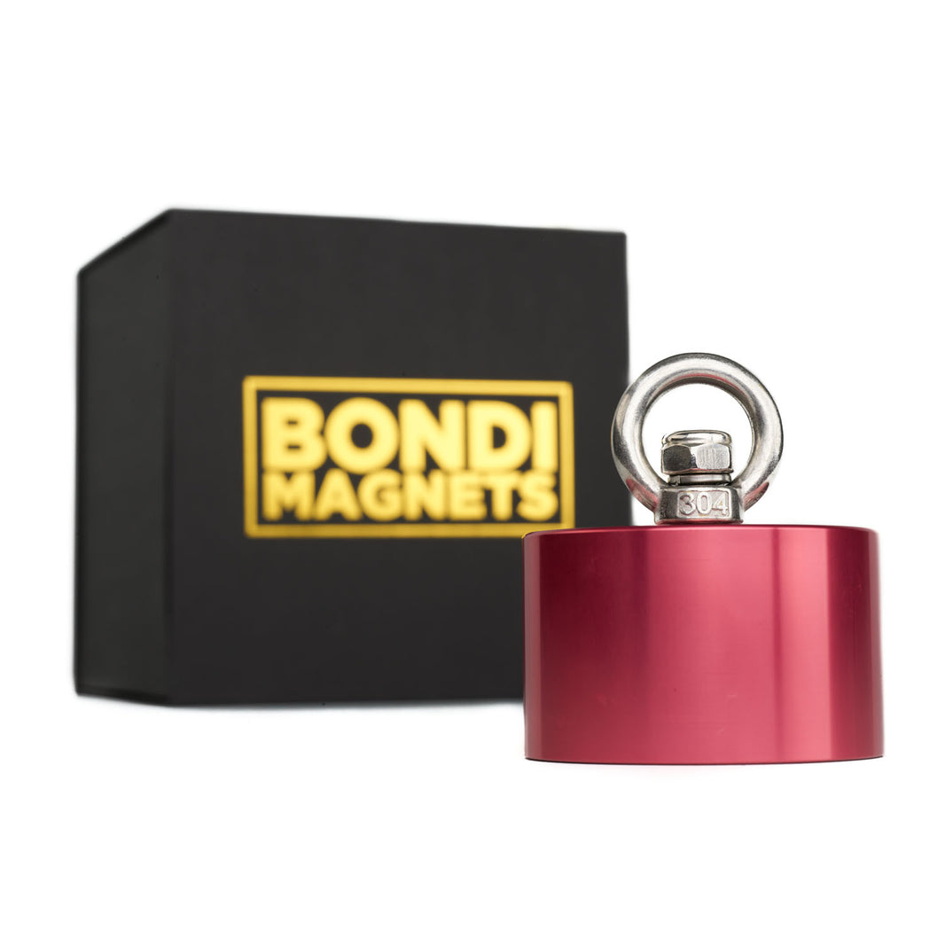 Pink Coloured Magnets – Bondi Magnets, specially made for magnet fishing