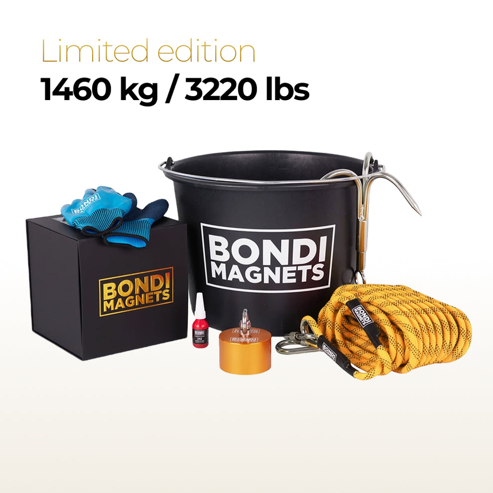 The Golden Catch Kit – Bondi Magnets, specially made for magnet fishing